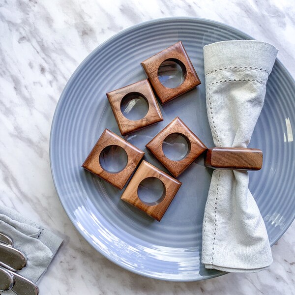 Black Napkin Ring - Etsy