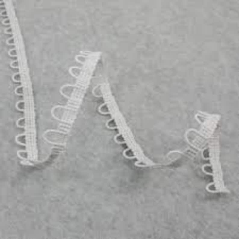 White Button Loop, Bridal Dress Button Looping, Elasticated Looping ...