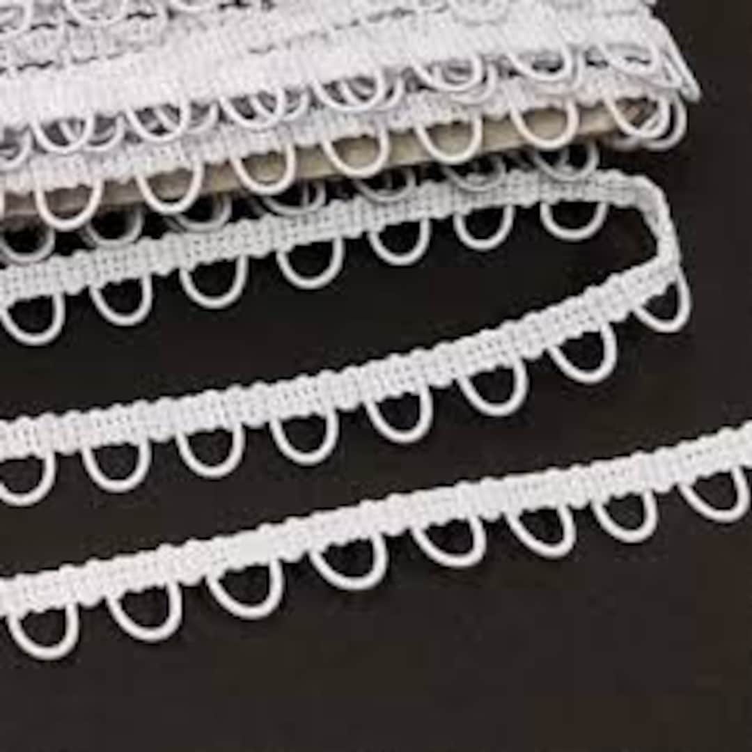 White Button Loop, Bridal Dress Button Looping, Elasticated Looping ...