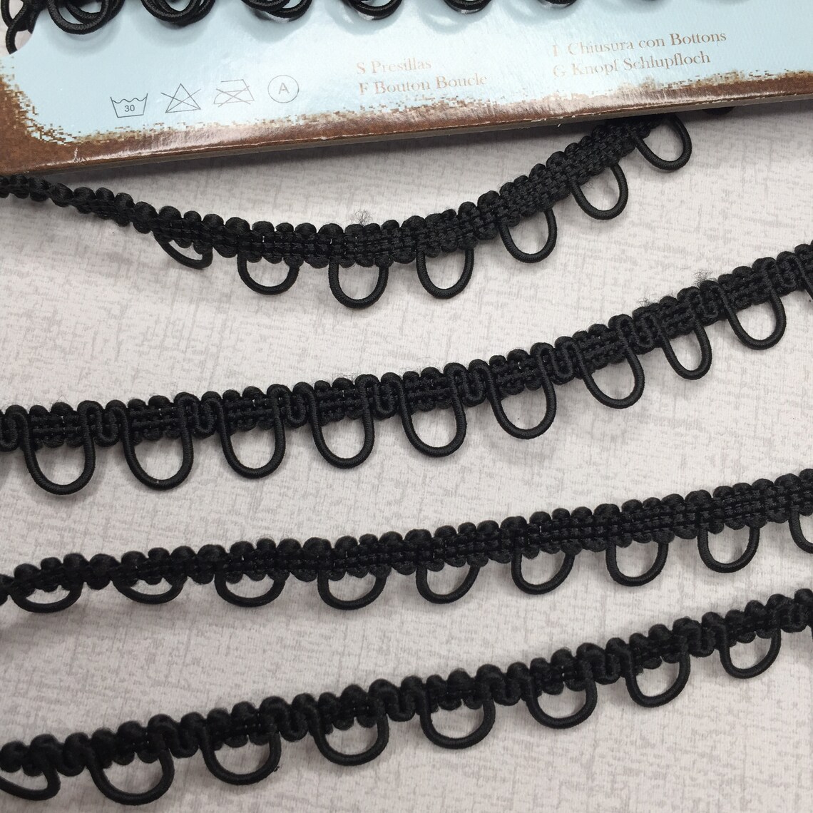 Black Button Loop Dress Button Looping Elasticated Looping - Etsy UK