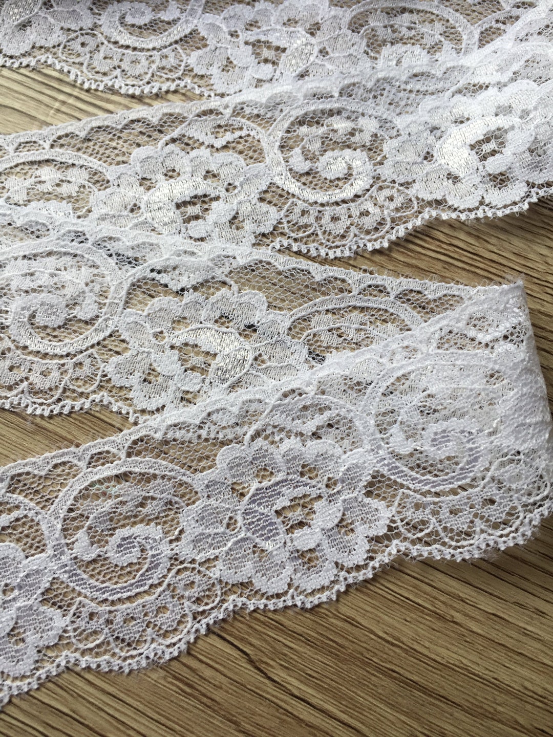White Floral Lace44 Mm Price per 3 Metres - Etsy