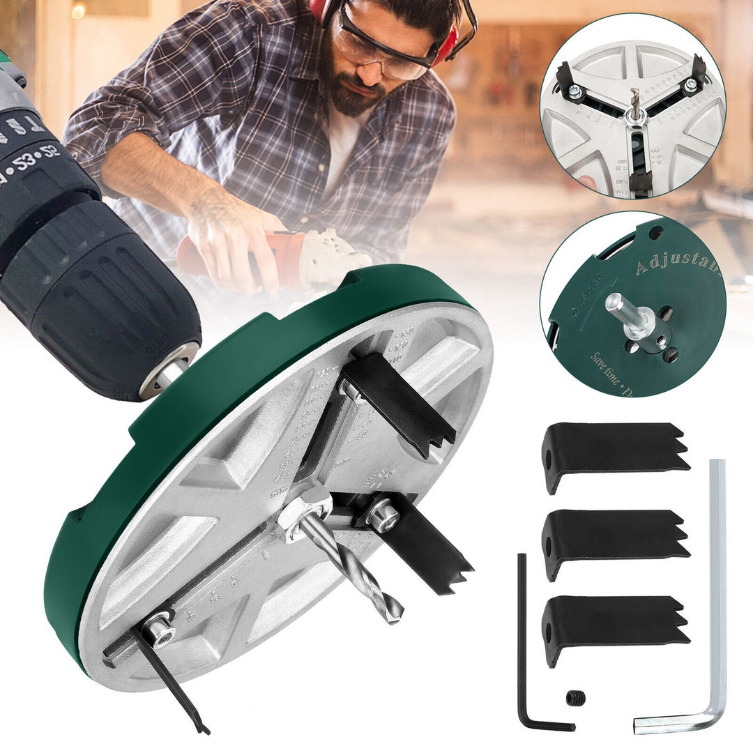 Adjustable Punching Saw Circle Round Hole Cutter Wood Drywall Drill Bit ...