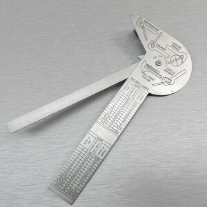 Gauge Multi Use Rule and Gage General Tool 16me Measure Angles Center ...