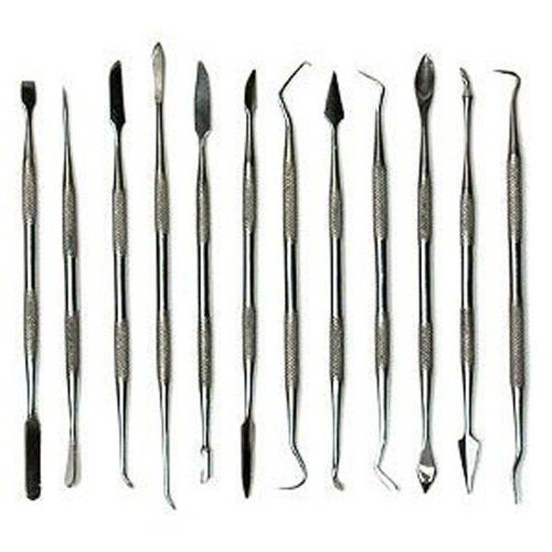 12pc Denal Picks Probe Wax Carver Set Stainless Steel Us Fast Free ...