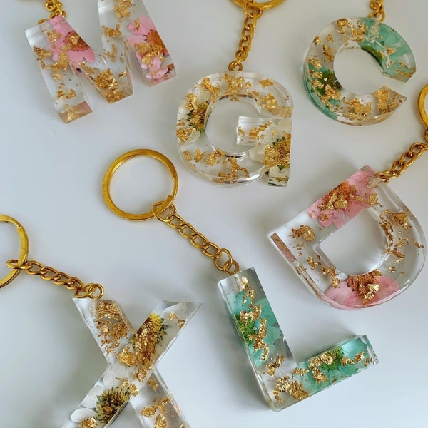 Letter Keyring - Etsy