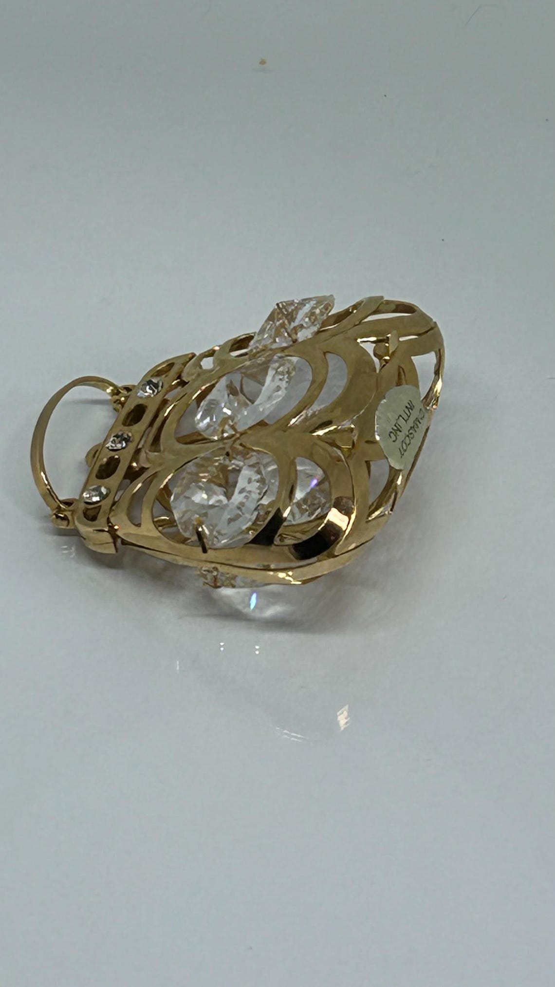 Matashi Home Decorative Showpiece 24K Gold Plated Crystal Studded Purse ...