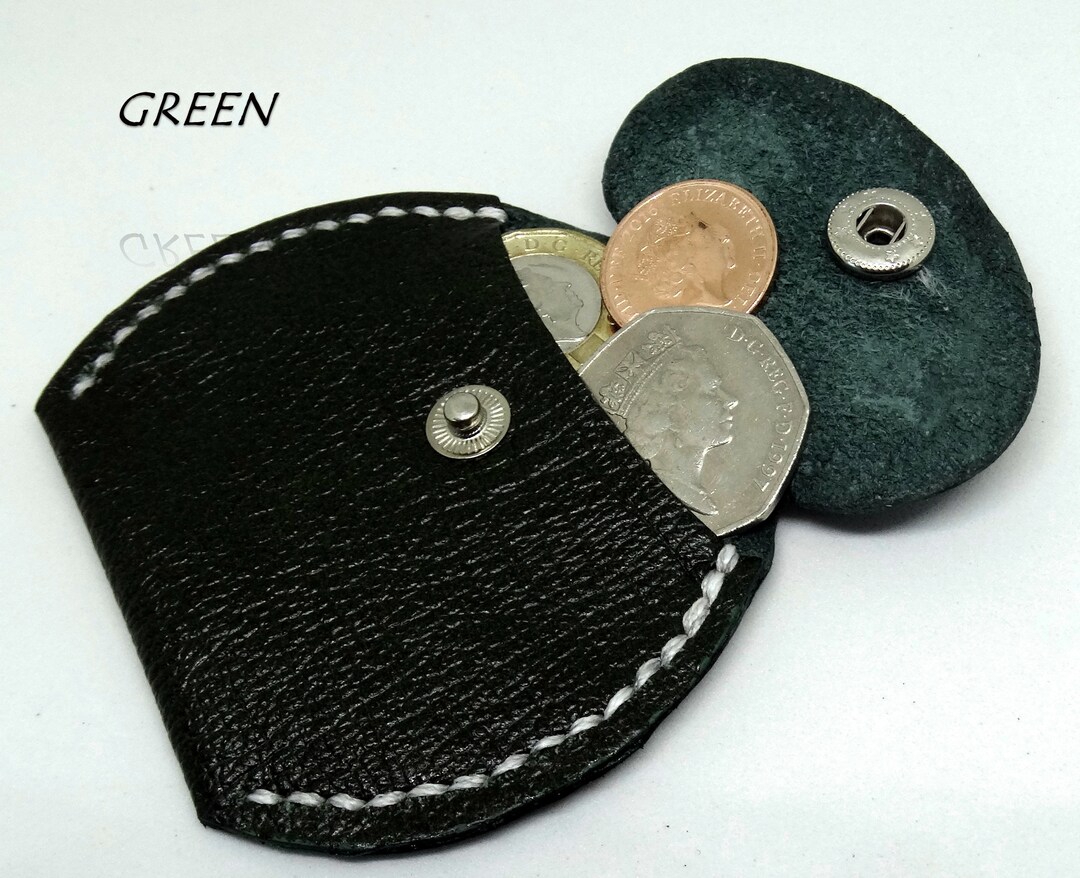 Key Fob Coin Pouch in Genuine Leather, Various Colours Available, Hand ...
