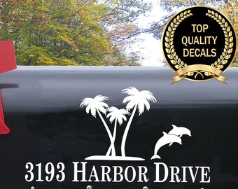 Dolphin Mailbox Decal Mailbox Dolphin Decals Monogram Decals Dolphin ...