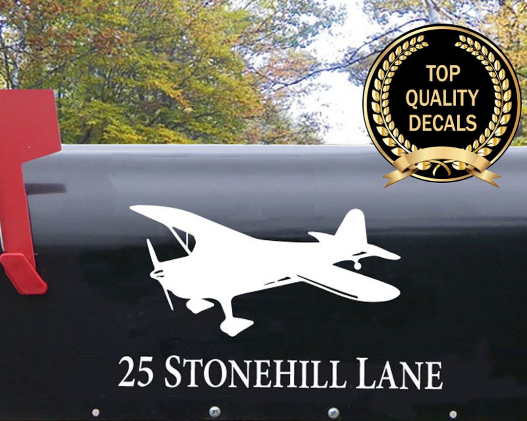 Mailbox Decal Taylorcraft Plane - Mailbox Airplane Sticker - Mailbox ...