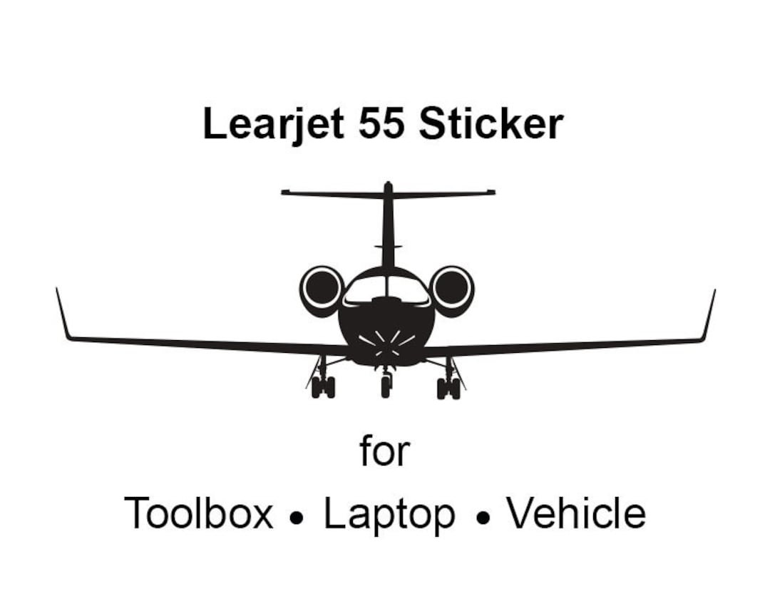Toolbox Sticker - Learjet 55 - Lear Jet 55 - Toolbox Sticker - Vehicle ...