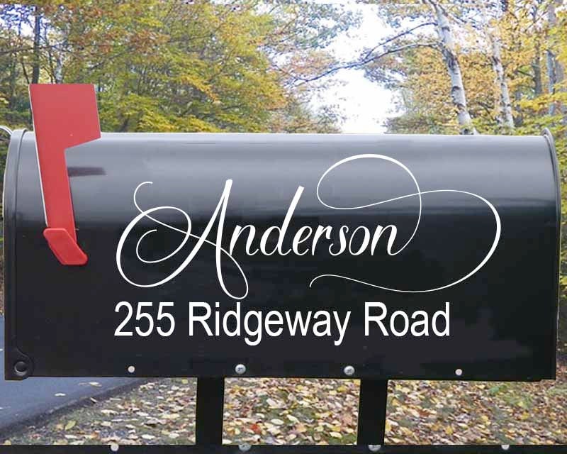 Mailbox Decals Mailbox Address Decals Custom Mailbox | Etsy