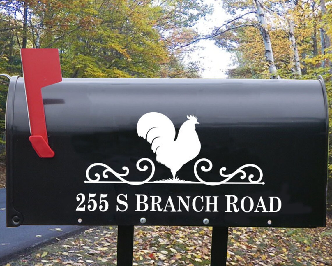 Mailbox Decal, Mailbox Decals, Rooster Decals, Mailbox Decal Farm, Farm ...