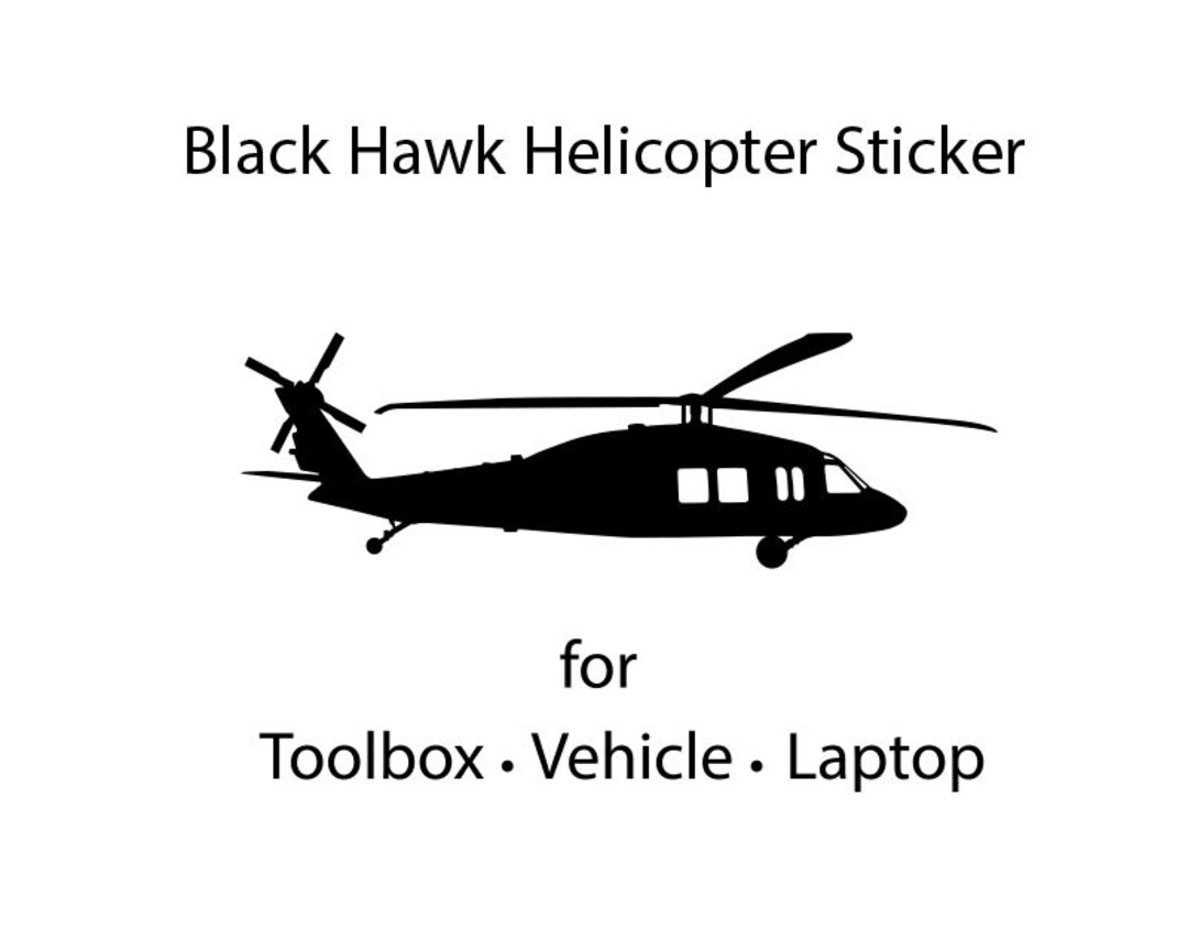 Blackhawk Helicopter Sticker for Toolbox, Laptop, Car Window - Etsy