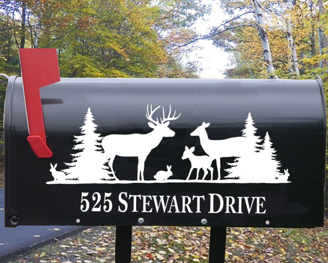 Mailbox Decals Mailbox Address Decals Custom Mailbox - Etsy