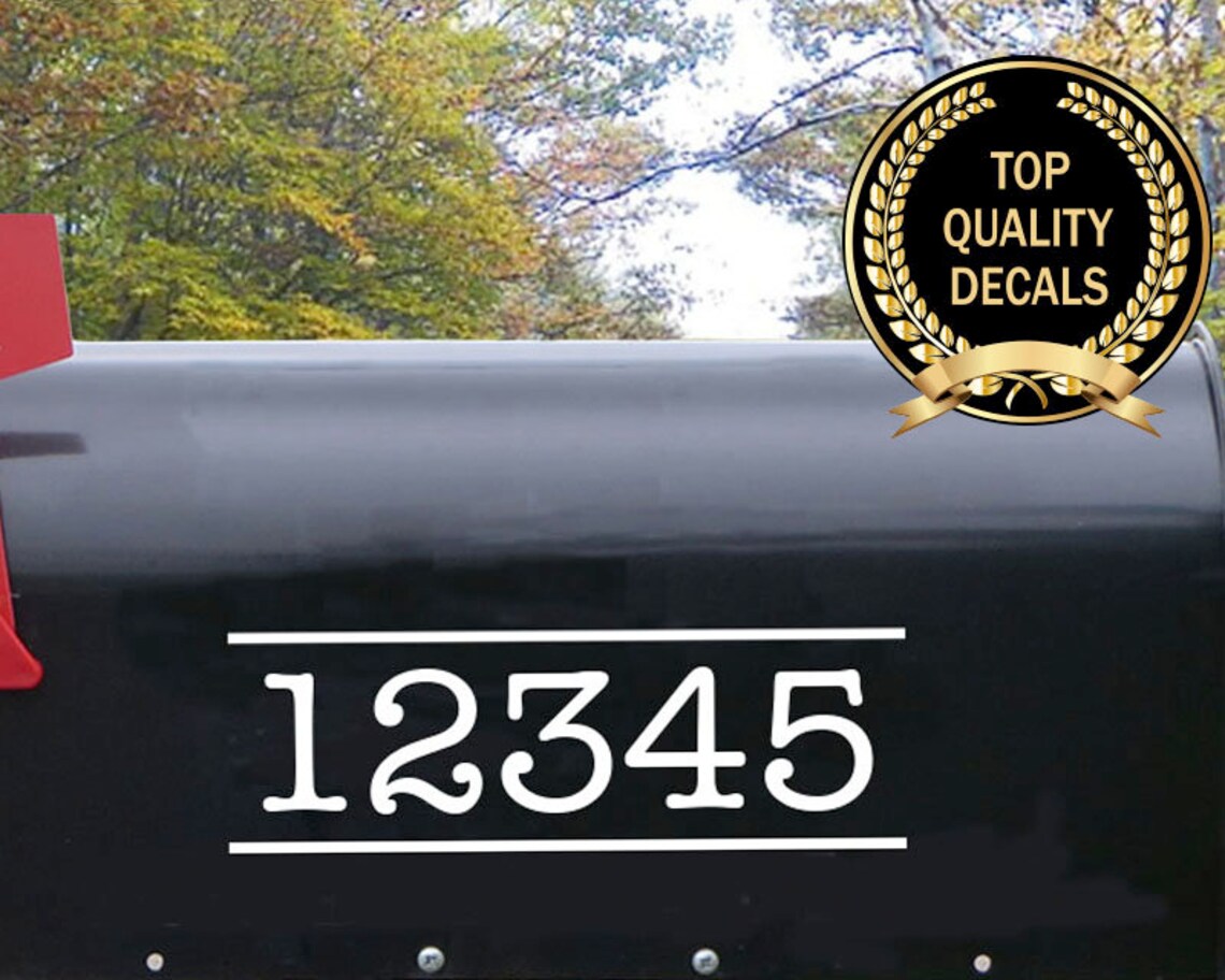 Mailbox number decals number stickers for mailbox mailbox | Etsy
