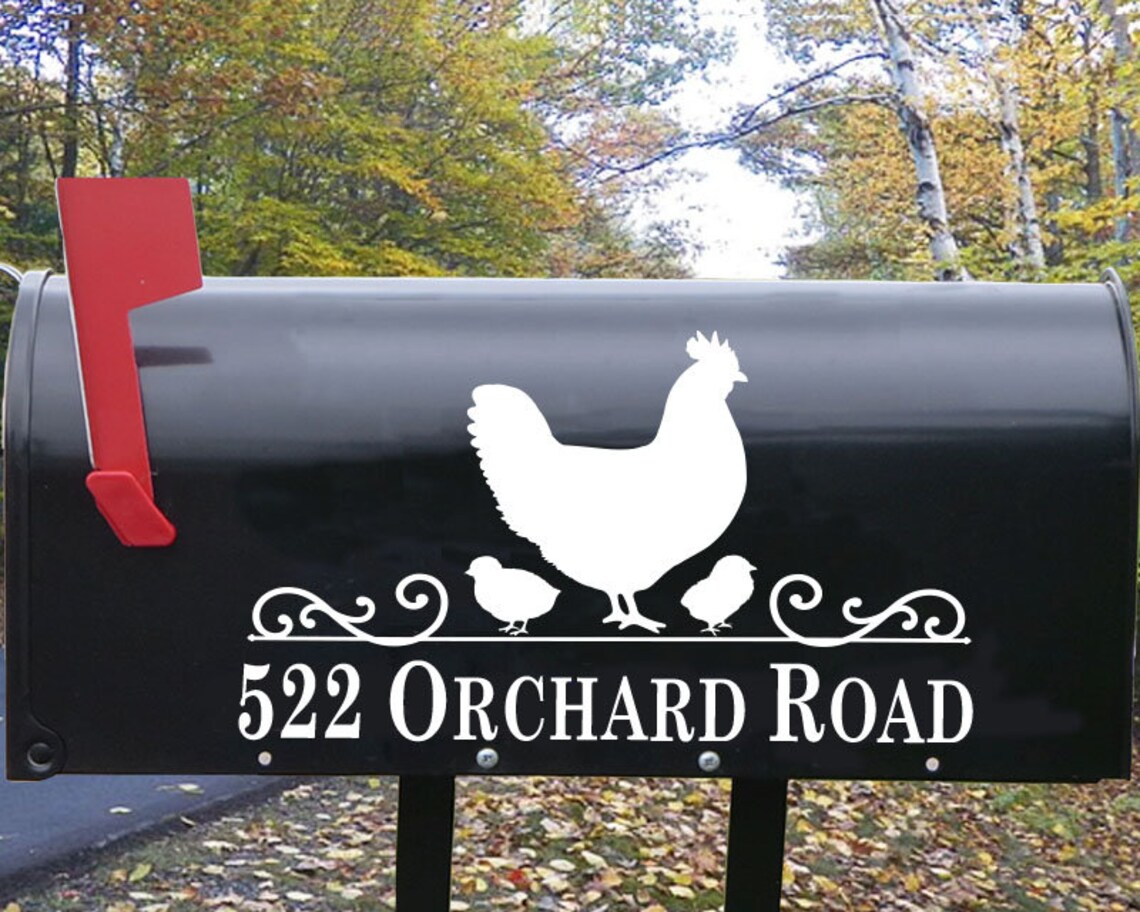 Mailbox Decal, Mailbox Decals, Chicken Mailbox Decal, Chicken Mailbox ...