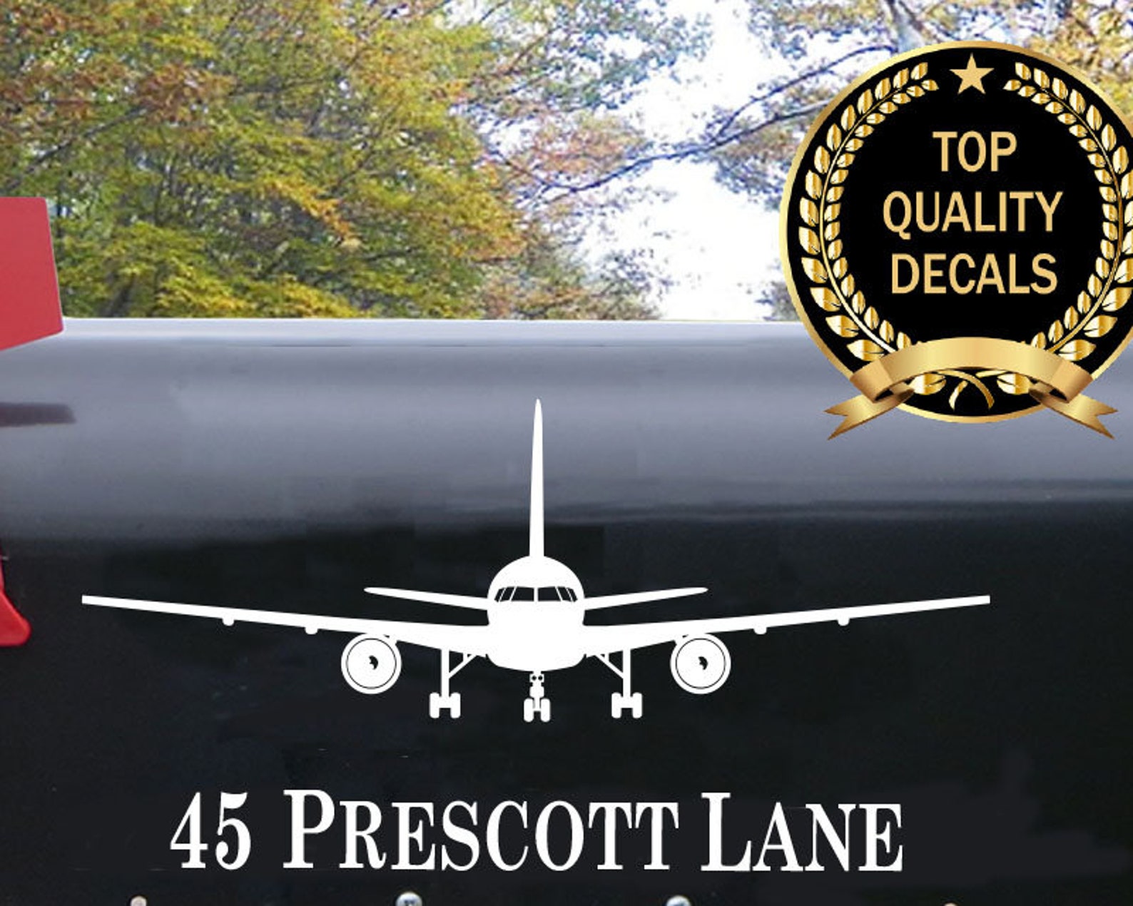 Mailbox Decal, Mailbox Decals - Boeing 757 Decal for Mailbox - Mailbox ...