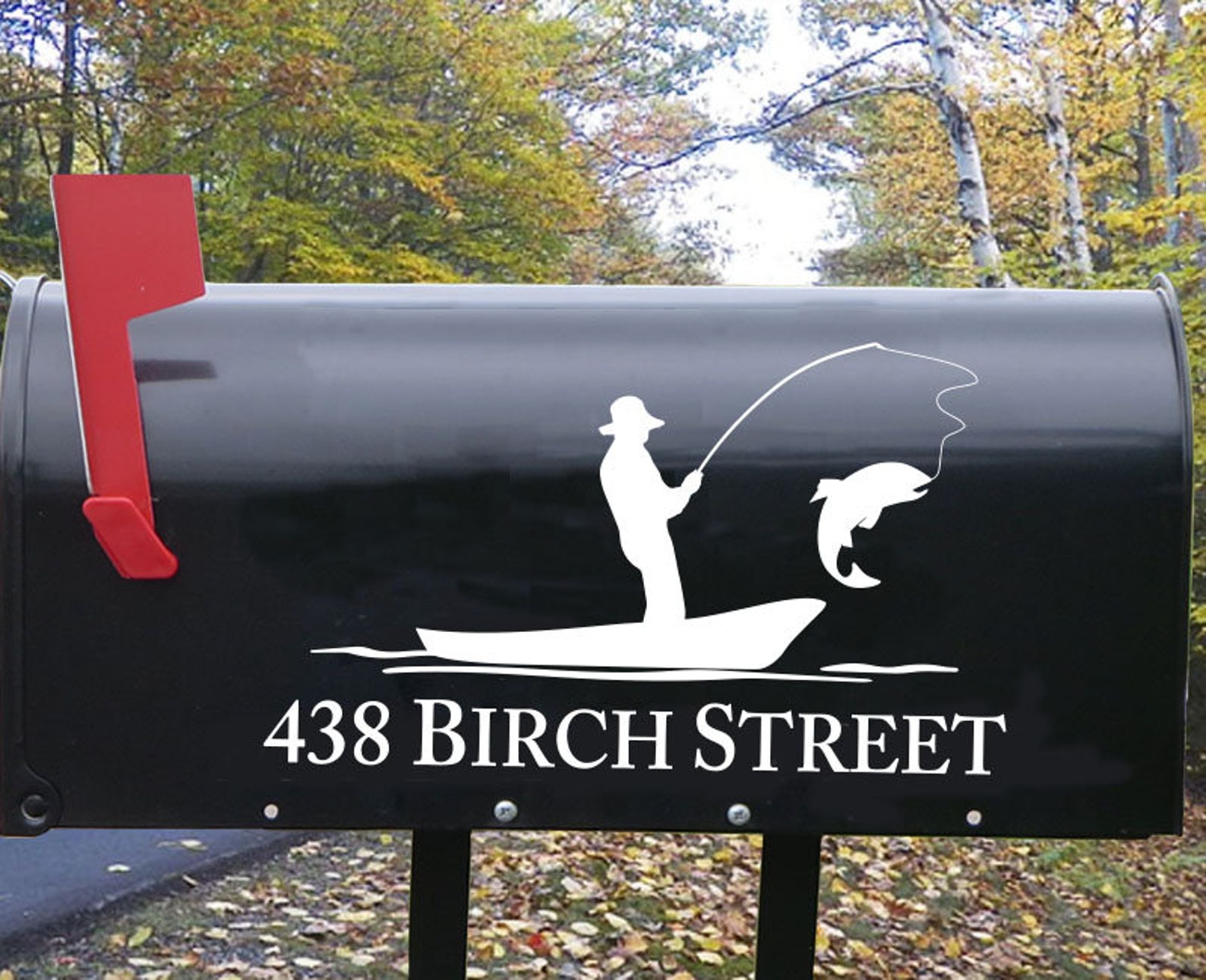 Mailbox Fisherman Decal Trout Decal Fishing Decal for - Etsy