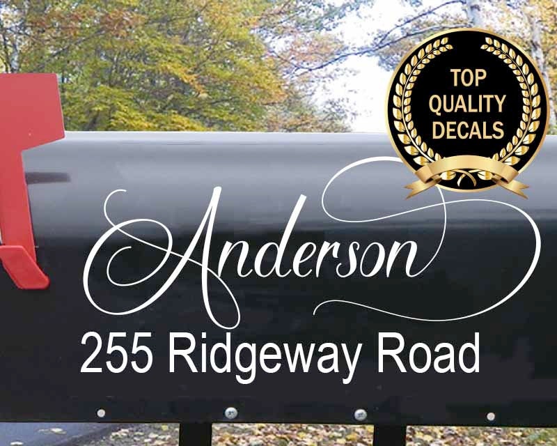 Mailbox Decals Mailbox Address Decals Custom Mailbox | Etsy