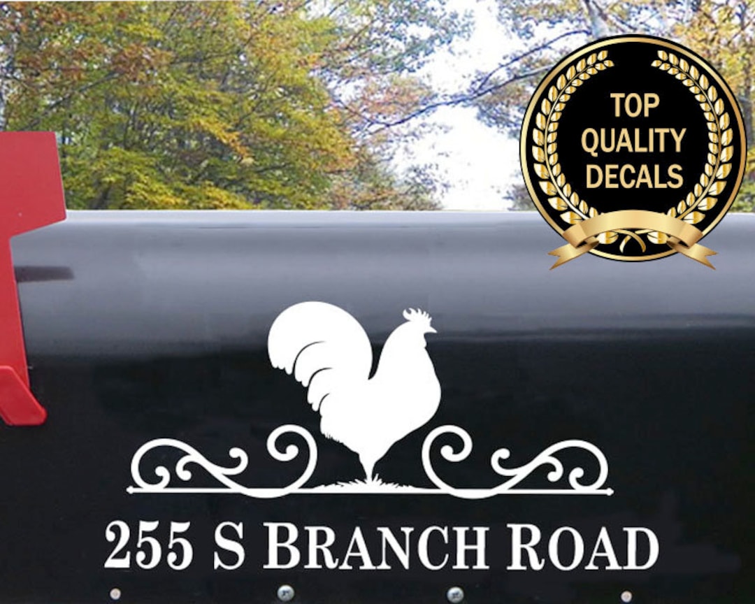 Mailbox Decal, Mailbox Decals, Rooster Decals, Mailbox Decal Farm, Farm ...