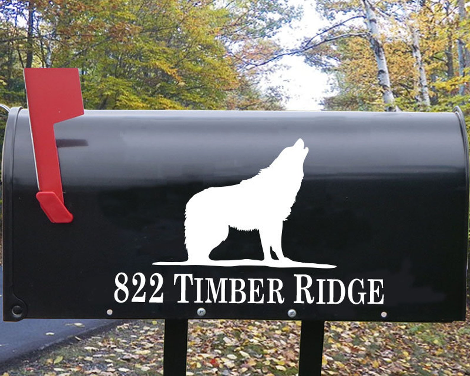 Mailbox Decals Wolf Mailbox Decal Husky decal for mailbox | Etsy
