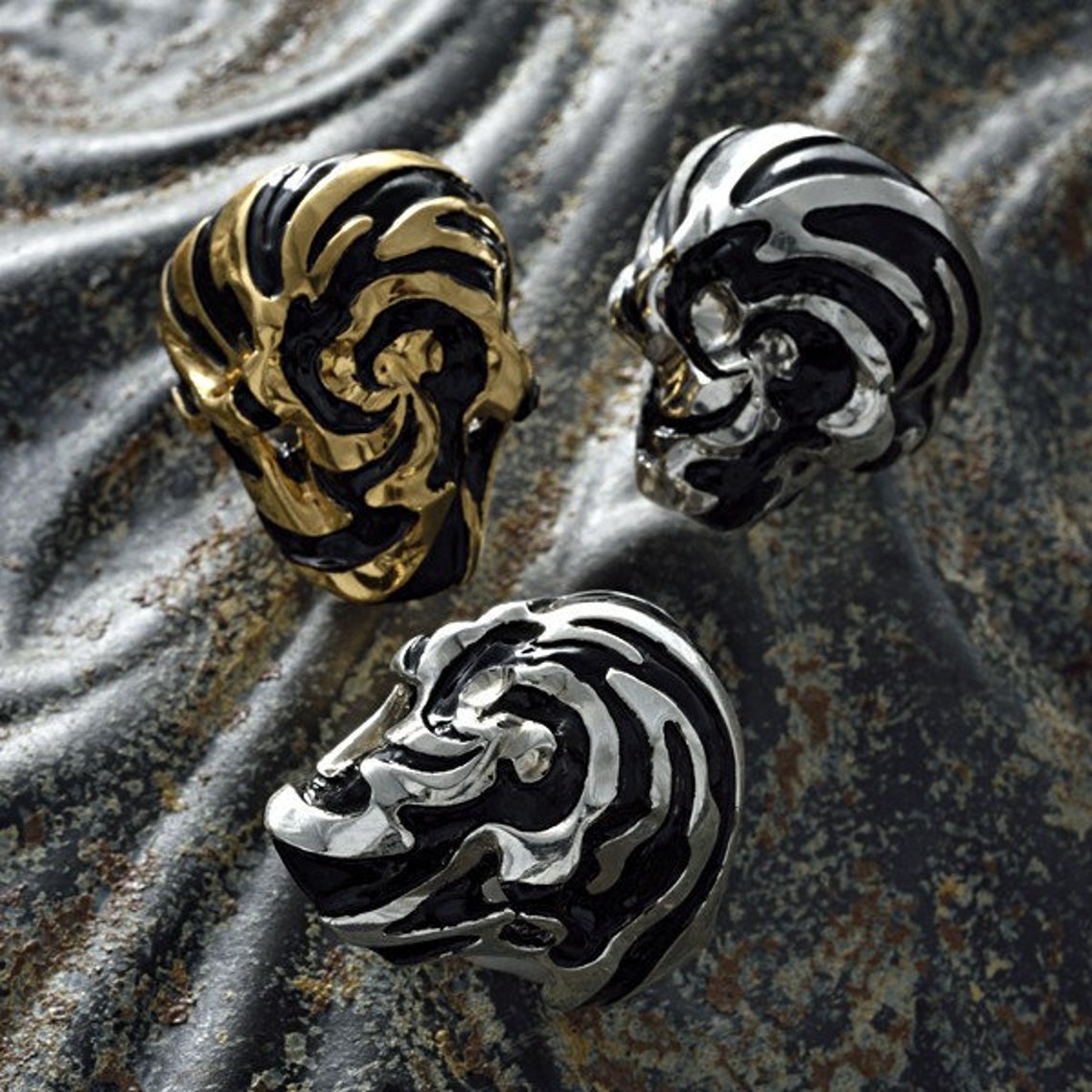 Ying Yang Jewelry Ring Sterling Silver & Japanese Urushi by GRYPHON - Etsy