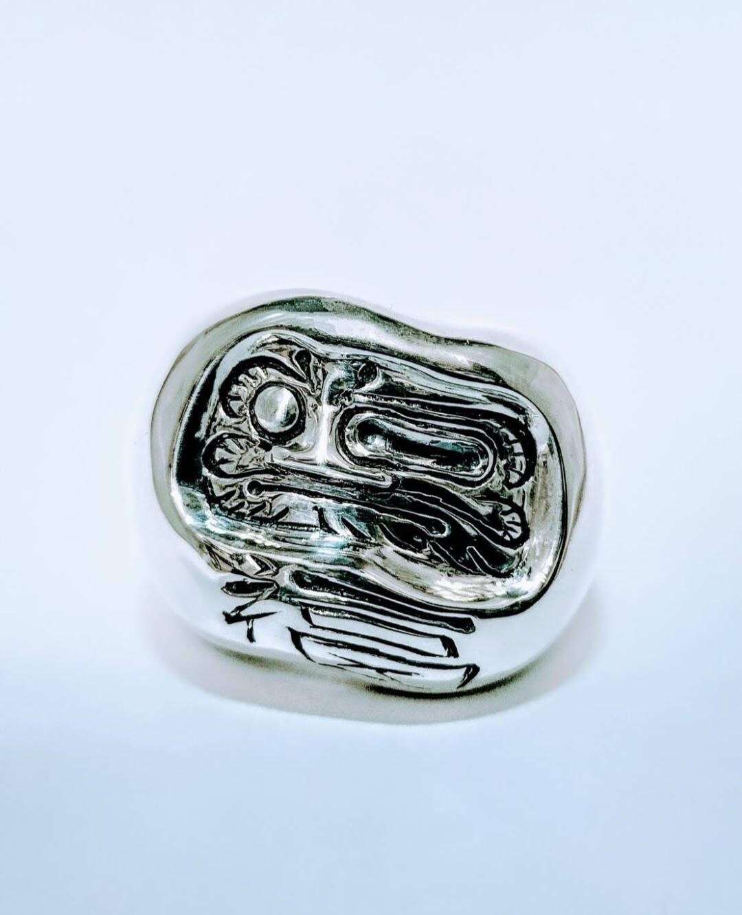 Distorted daruma Ring by GRYPHON - Etsy