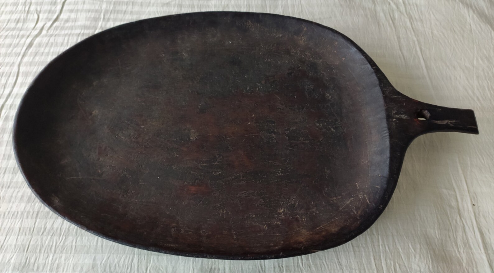Large Vintage Hand Carved Wooden Plate From Naga Tribe Asian Household ...