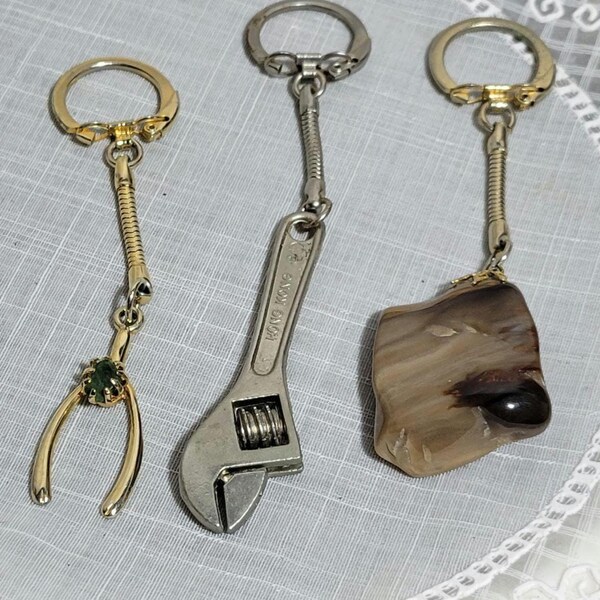 Wishbone Keychain - Etsy