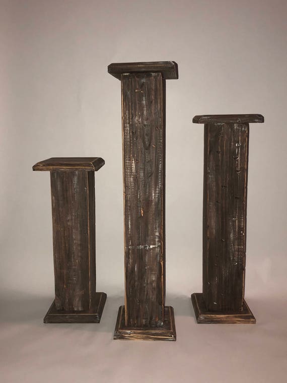 Rustic Candlestick Pillars | Etsy