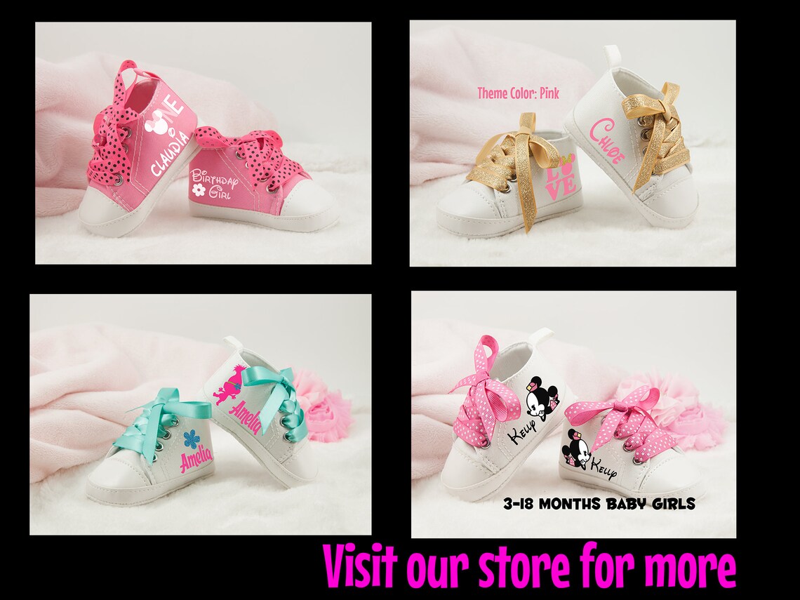 Minnie Mouse Baby Shoes BABY GIRL SHOES Personalized Baby | Etsy