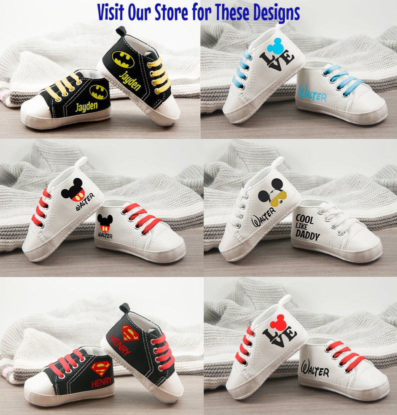 Personalized Baby Shoes, Cool Like Daddy, Mickey Mouse Birthday Gift - Etsy