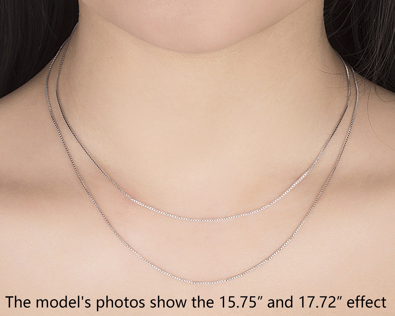 Collar de cadena collar de plata para las mujeres cadena de | Etsy