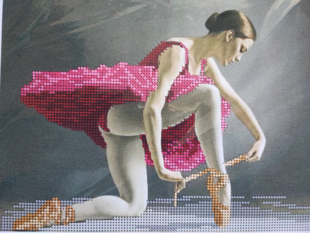 Beaded Embroidery Kit Ballerina, Needlepoint Kit Ballet, Gift Idea, DIY ...