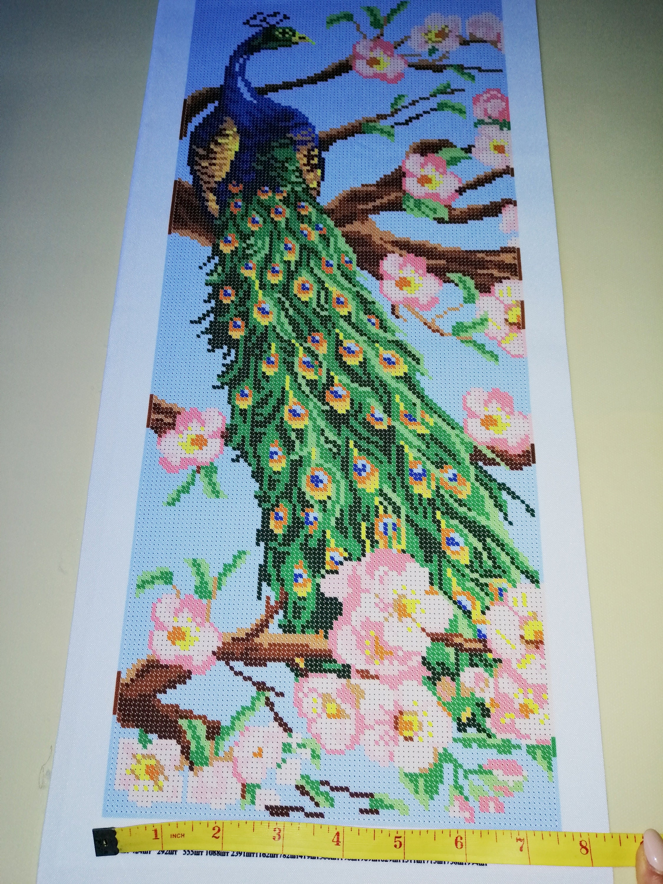 Beaded Embroidery Kit Peacock Needlepoint Kit Peacock - Etsy