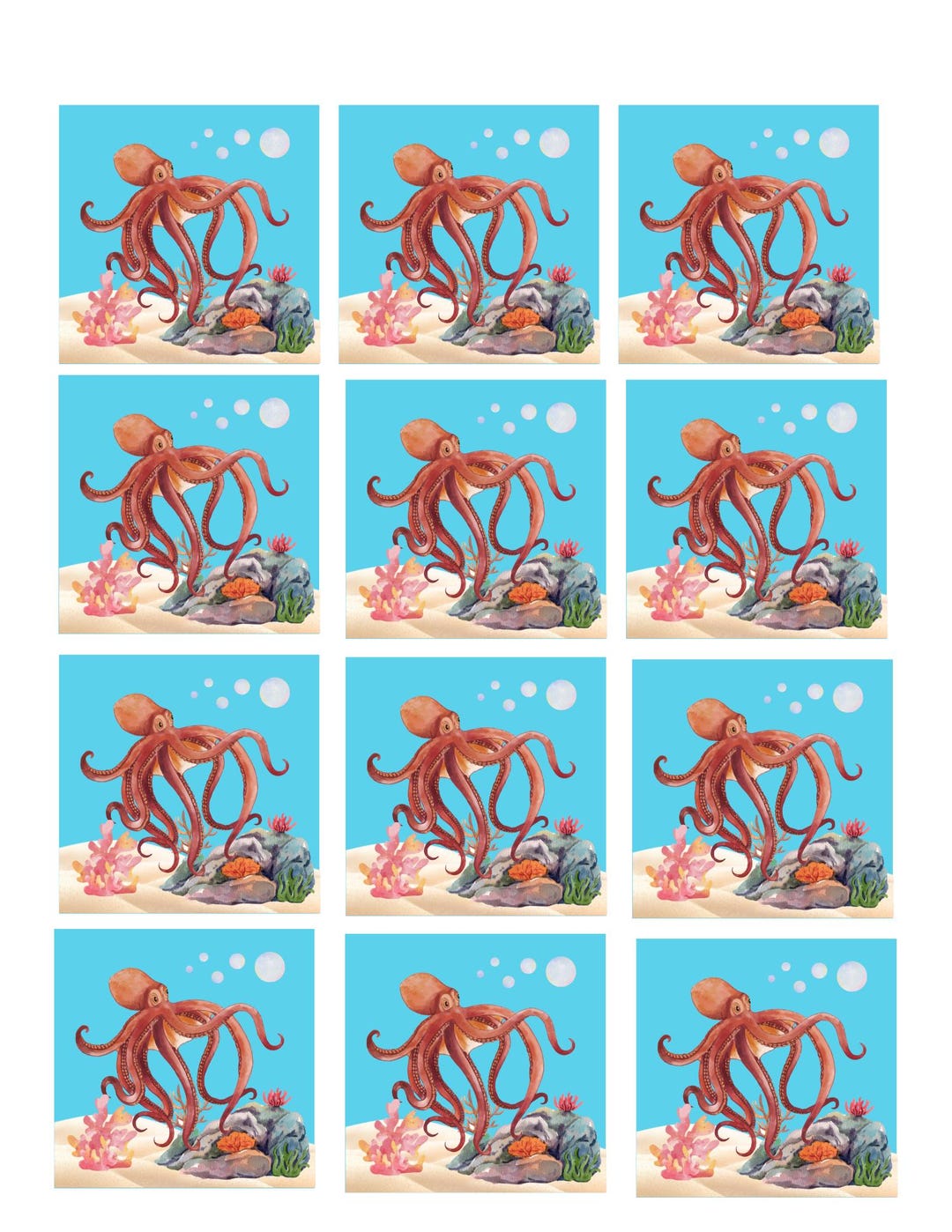 Octopus Cupcake Toppers - Etsy