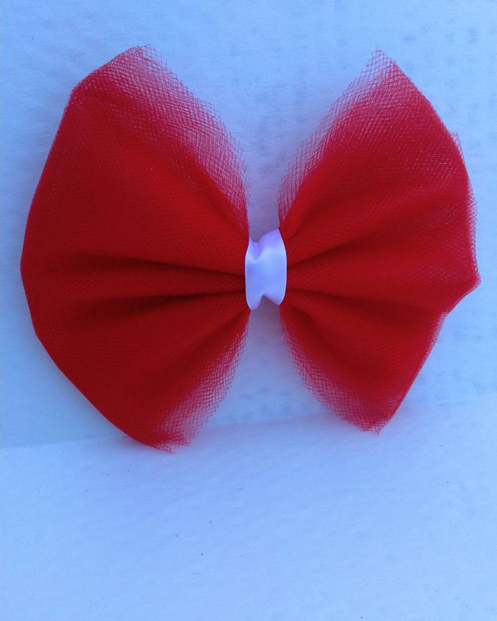 Red Tulle Bow Large - Etsy