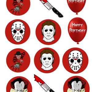 Horror Cupcake Toppers - Etsy