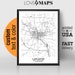 Lancaster Ohio Map Lancaster City Print Lancaster Poster - Etsy