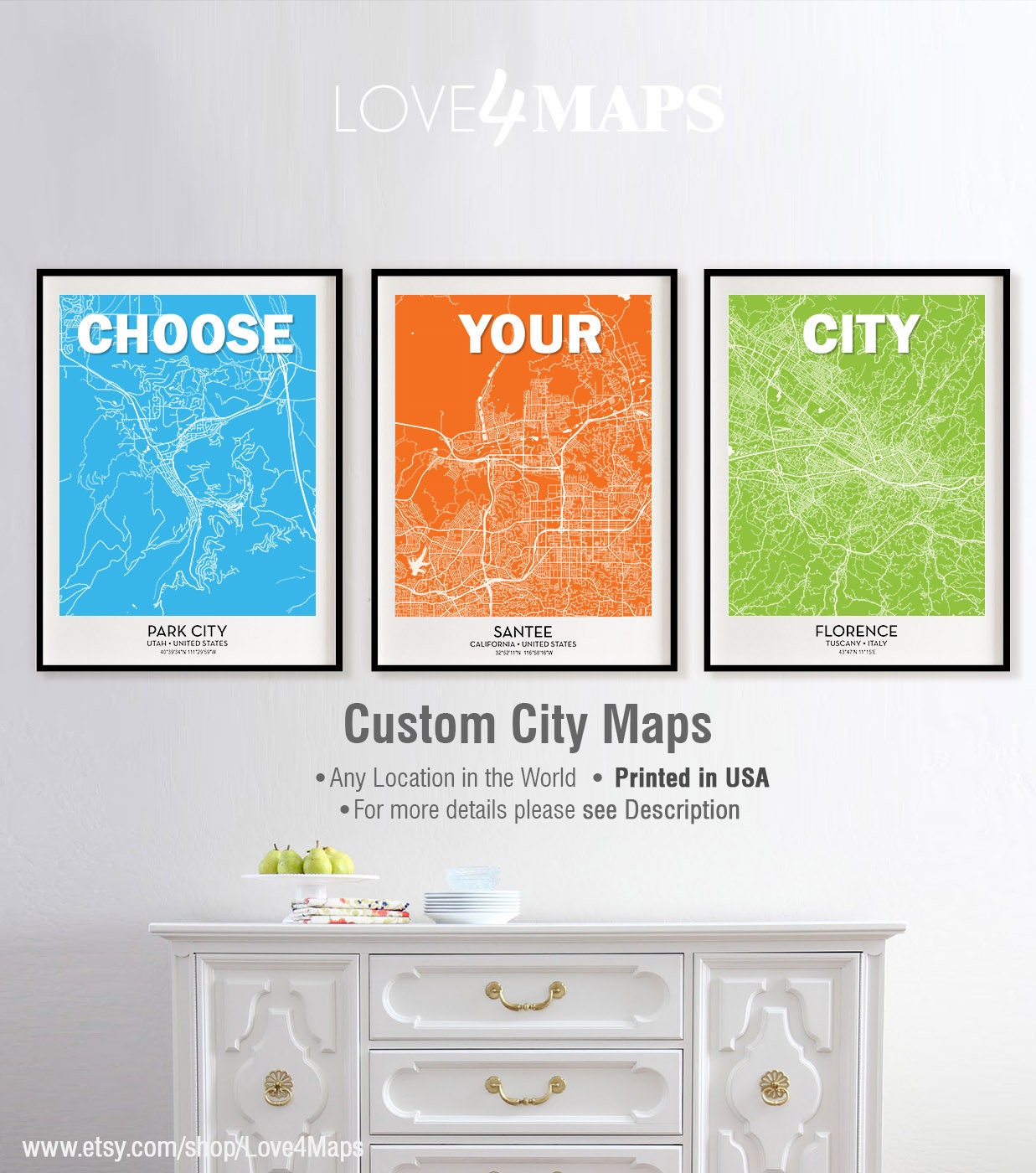 Santee California Map Santee City Print Santee Poster | Etsy