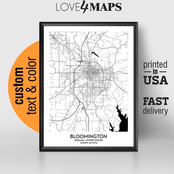 Bloomington Poster - Etsy