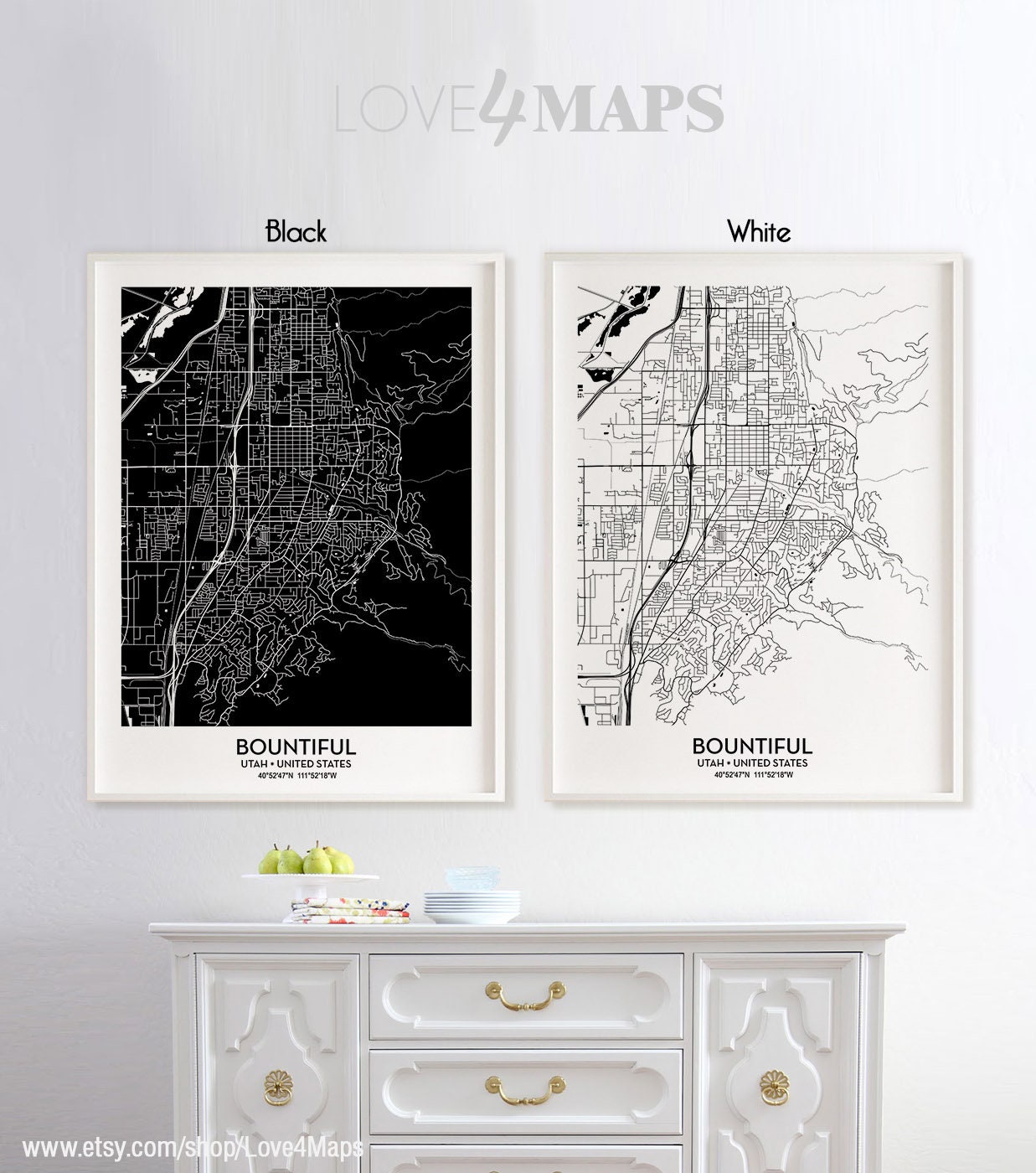 Bountiful Utah Map Bountiful City Print Bountiful Poster | Etsy