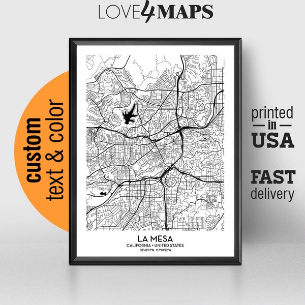 Mesa Map Print - Etsy