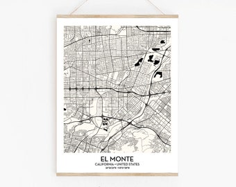 El Monte Map Poster - Etsy