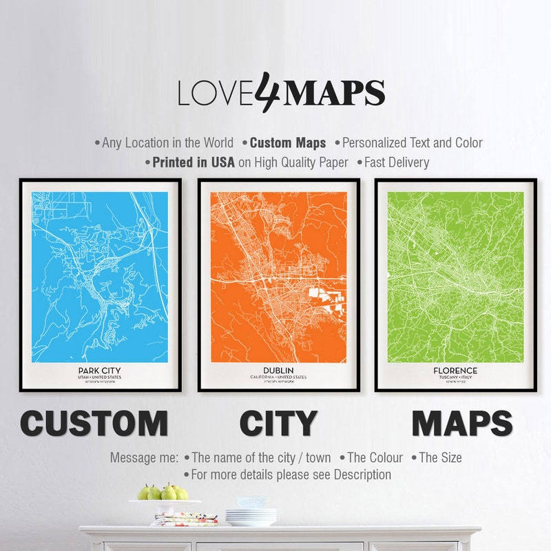 City Maps - Etsy