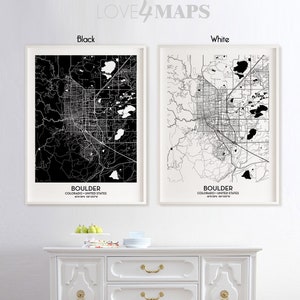Boulder Colorado Map, Boulder City Print, Boulder Poster, Personalized ...