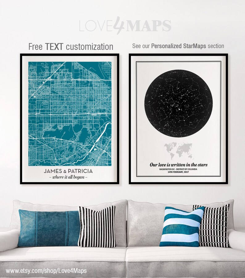 Fontana CA City Map Poster Print Wall Art Decor Fontana - Etsy