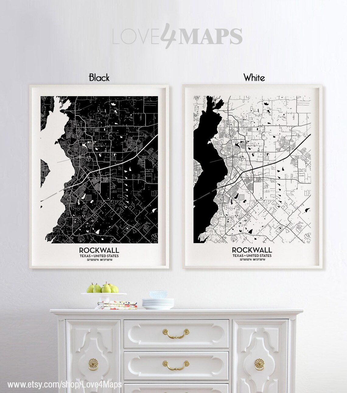 Rockwall Texas Map Rockwall City Print Rockwall Poster | Etsy