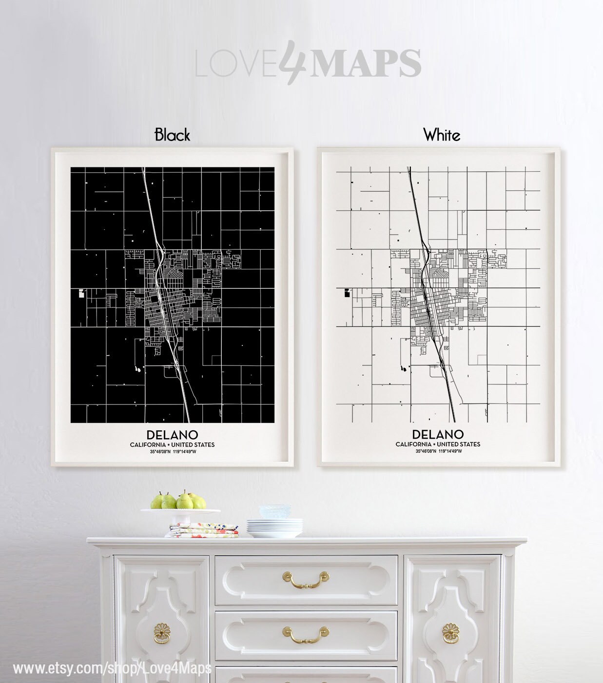 Delano California Map Delano City Print Delano Poster | Etsy