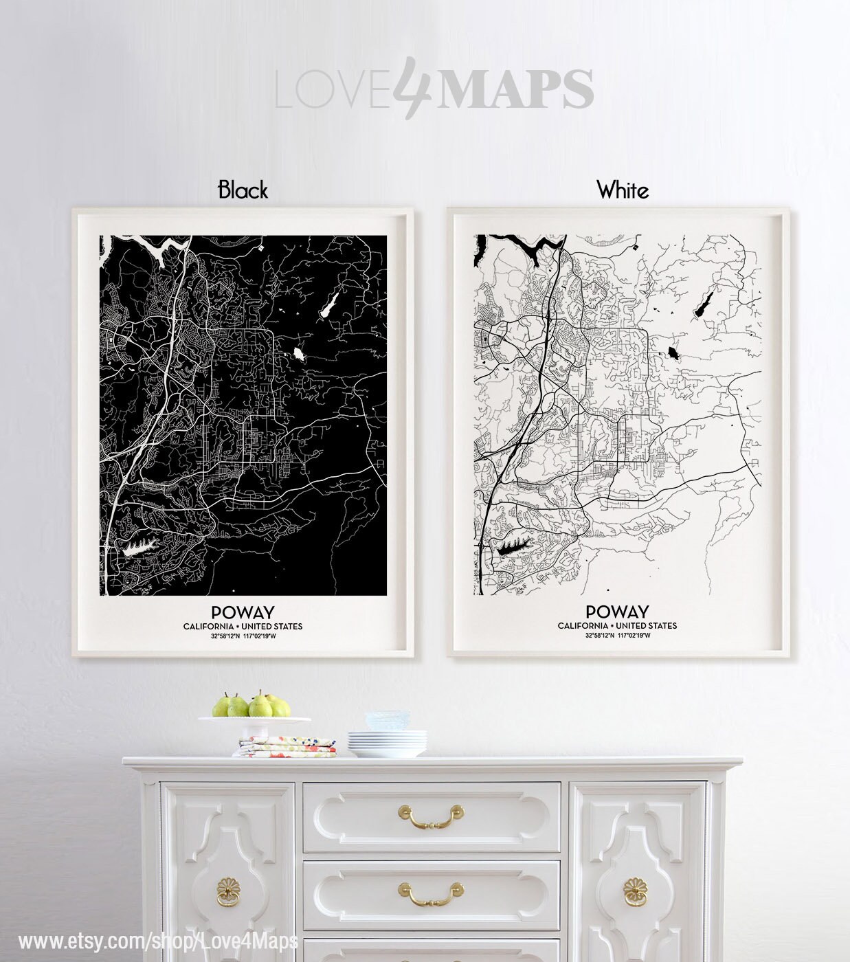 Poway California Map Poway City Print Poway Poster | Etsy